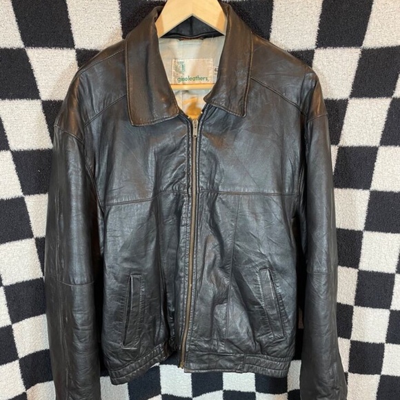 Gino Leather | Jackets & Coats | Vintage Gino Leathers Mens Reg 42 ...
